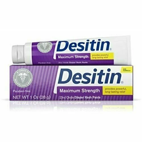DESITIN MAXIMUM STRENGTH Zinc Oxide Formula Diaper Rash Paste Paraben ...