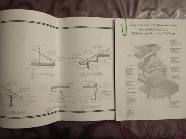 CONSTRUCTION BLUEPRINT READING Complete Tutorial Package With Drawings ...