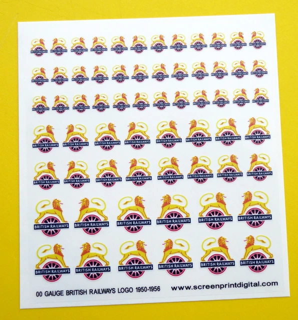 BRITISH RAILWAYS LOGO High Detail stickers decals Model Railway OO ...