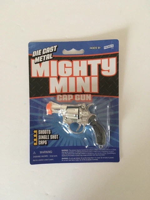 MIGHTY MINI CAP Gun Die Cast Metal 3 1/2"Long By Parris Snub Nose ...