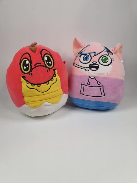 SQUISHMALLOWS RYAN'S WORLD Alpha Lexa Cat Shelldon Dinosaur 8" Plush ...