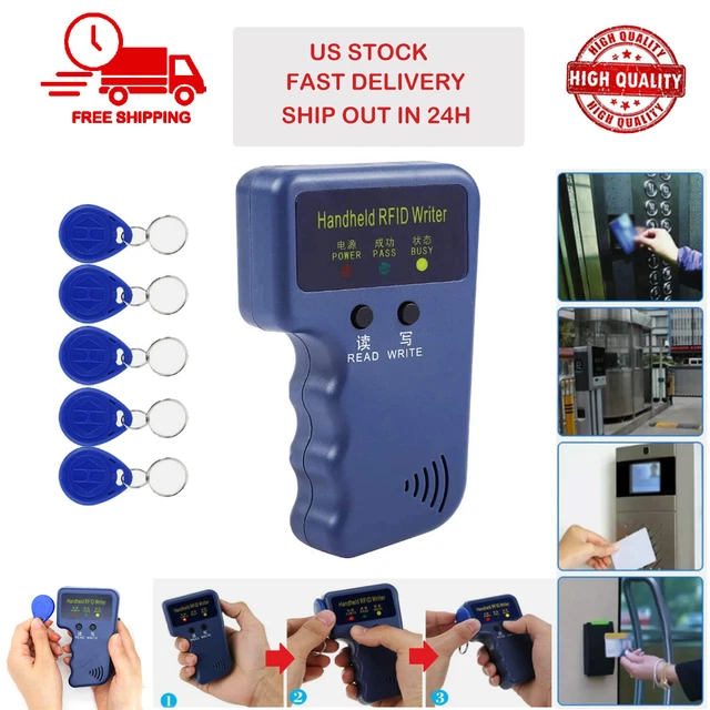 125KHZ RFID COPIER ID Card Reader Handheld Writer Access Control Card ...