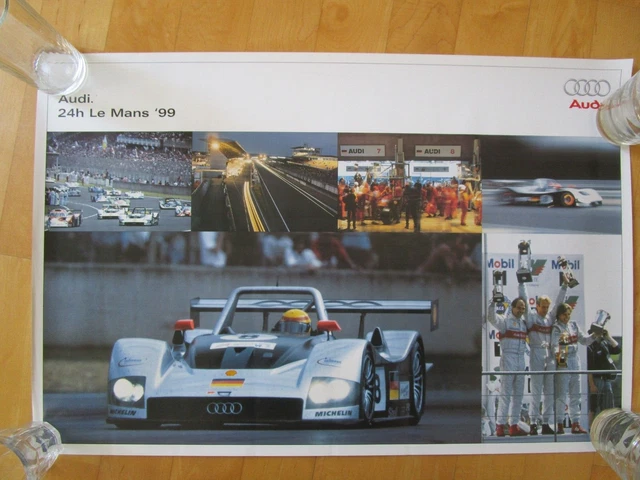 RARO MANIFESTO/POSTER AUDI 24 h Le Mans '99, 60x40 cm EUR 49,99 ...