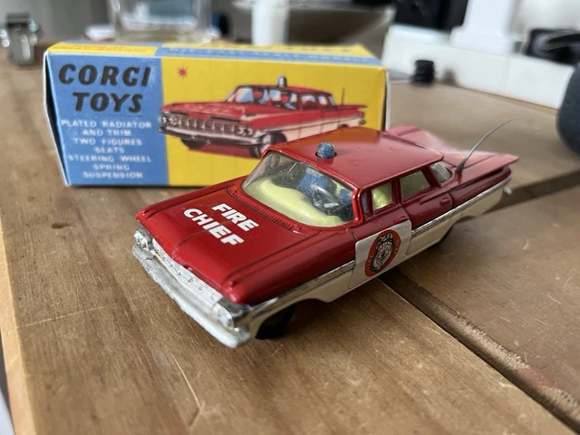CORGI 482 CHEVROLET Impala Fire Chief - Restored £5.91 - PicClick UK
