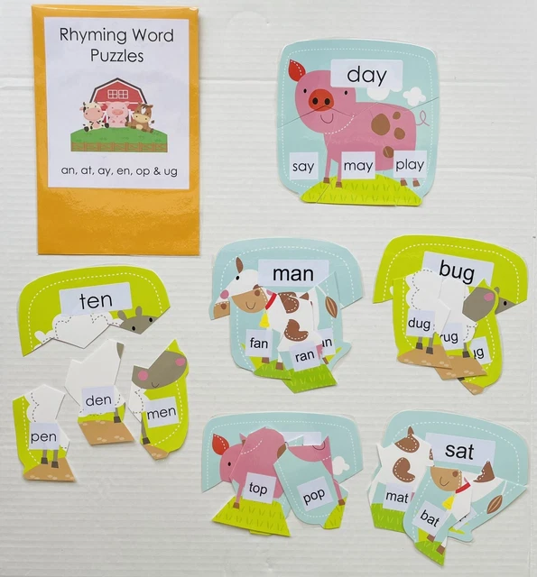EDUCATIONAL LITERACY CENTER Learning Resource Game Rhyming Word Family ...