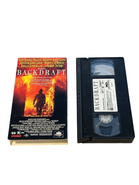 BACKDRAFT (VHS, 1991) Firefighting Movie, Kurt Russell, William Baldwin ...