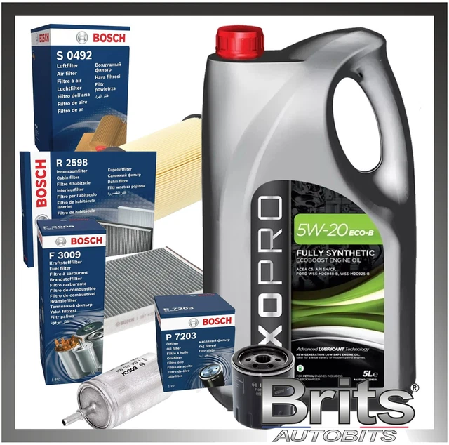 SERVICE KIT FOR FORD FOCUS MK3 1.0 ECOBOOST BOSCH FULL FILTERS SET ...