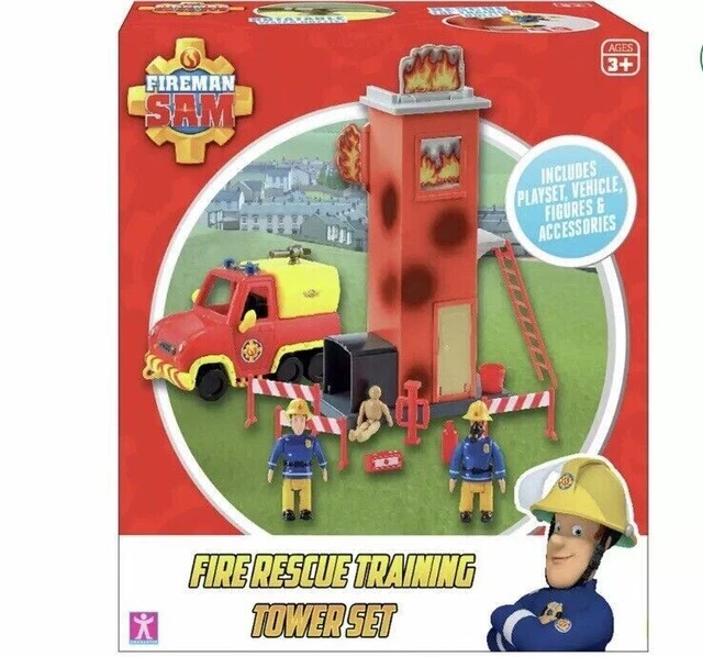 FIREMAN SAM FIRE Rescue Training Tower Set & Vehicle New Kids Playset ...