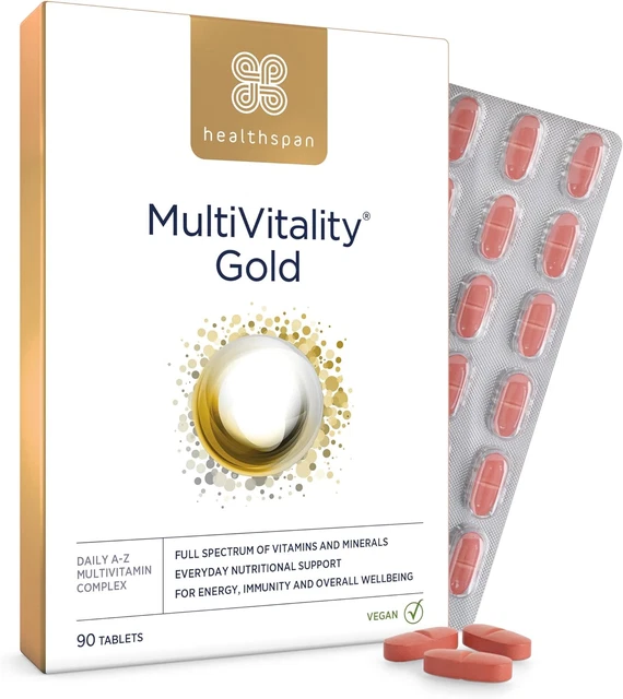 HEALTHSPAN MULTIVITAMIN GOLD (90 Tablets) | A-Z Formulation | Wellbeing ...