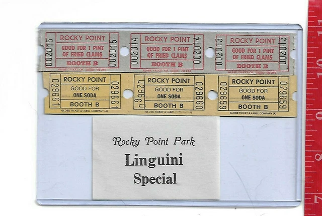 LOT VINTAGE BILLETS Rocky Point Amusement Park Warwick Rhode Island #4 ...
