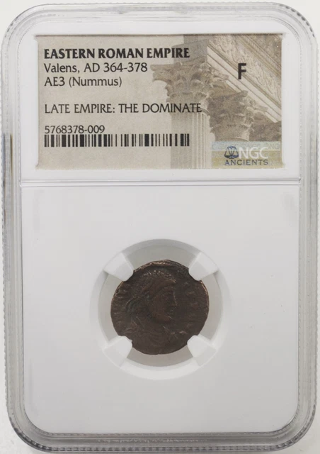 A-DS7 - ROMAN Empire AE3 of Emperor Valens (AD 364-378) Nummus NGC (F ...