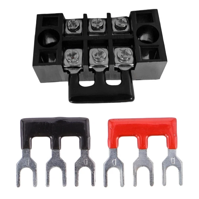 20PCS DOUBLE ROW Screw Connectors Blocks Terminal Shorting Strips for ...