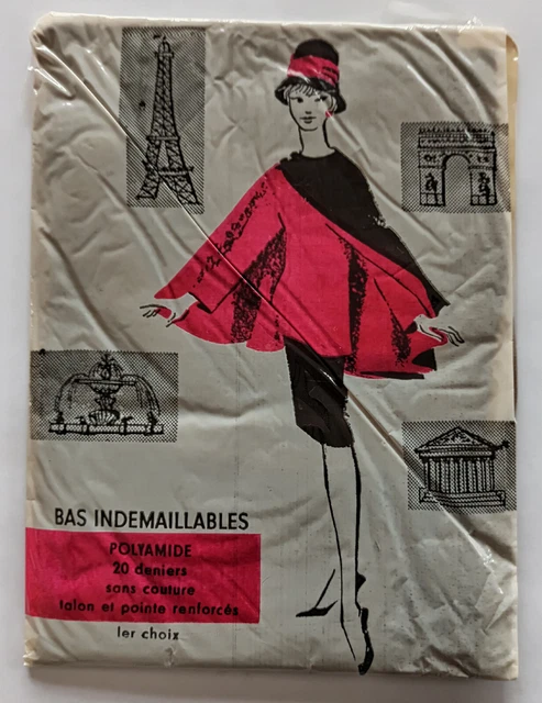 VÉRITABLES BAS NYLON VINTAGE INDÉMAILLABLES fabriqués en RDA, RHT (sans ...