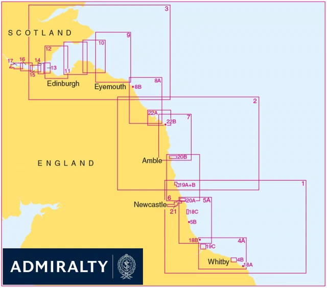 ADMIRALTY SMALL CRAFT Leisure Charts 5615 | England, East, Whitby to ...