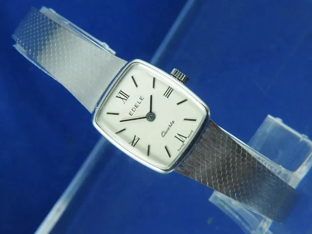 EDELE SWISS QUARTZ Watch Vintage Circa 1980s New Old Stock NOS Roman ...