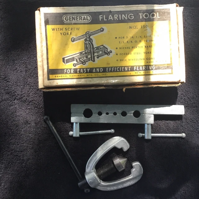 GENERAL TOOL FLARING Kit With Screw Yoke Model No. 150 in Box. Vintage ...
