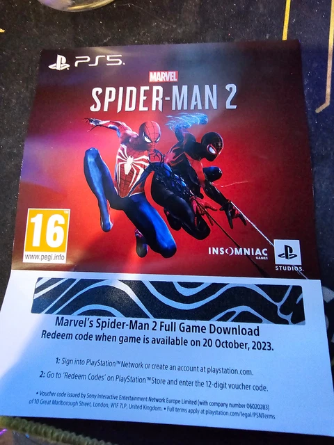 MARVEL’S SPIDER-MAN 2 PS5 Game (Digital Code) £60.00 - PicClick UK