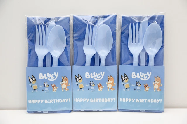 BLUEY BIRTHDAY UTENSILS, bluey clues party theme,bluey birthday ...