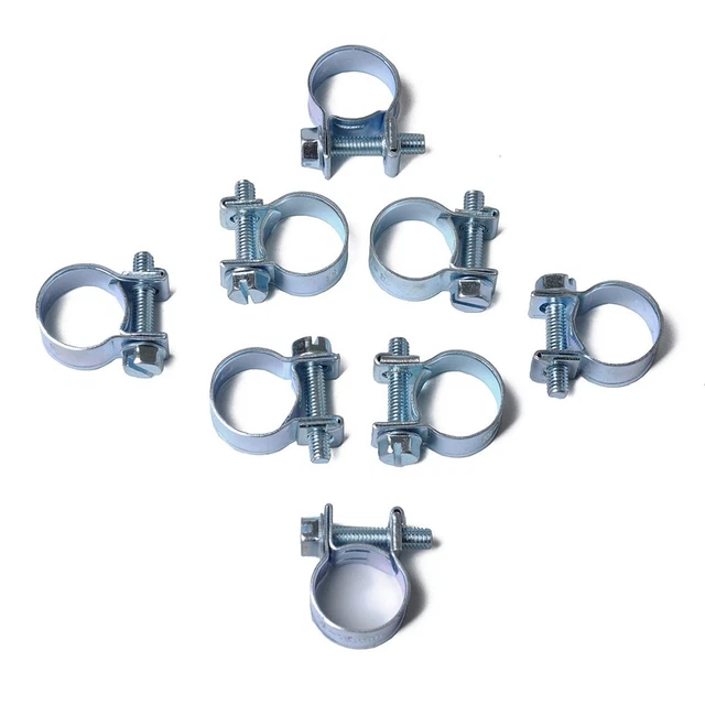 12 PCS ADJUSTABLE Steel Clamp Spring Hose Clamps Automotive Clip $21.99 ...