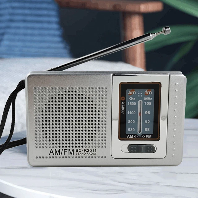 HIFI MUSIC PLAYER Radio Battery Powered AM FM Pointer Radio 3.5mm Jack ...