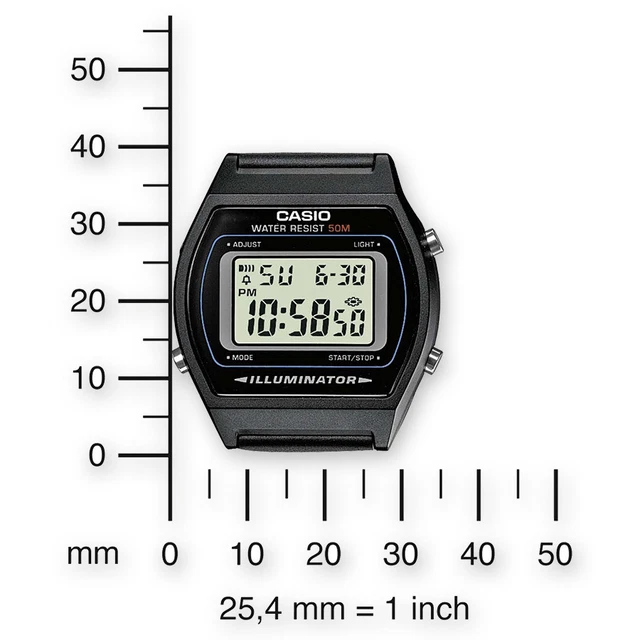 CASIO W-202-1AVEF W-202-1A Original Vintage EDGY Retro BLACK £30.64 ...