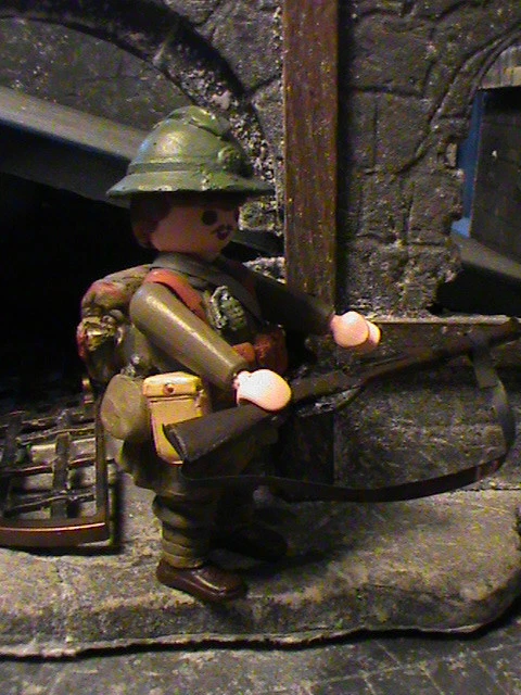 PLAYMOBIL CUSTOM SOLDAT Français (France-1940) Ref-0006 Bis EUR 39,67 ...