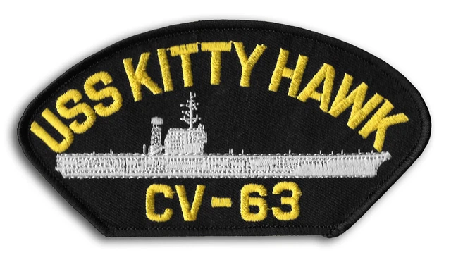 US NAVY CV-63 USS Kitty Hawk Aircraft Carrier Hat Cap Patch Iron On ...