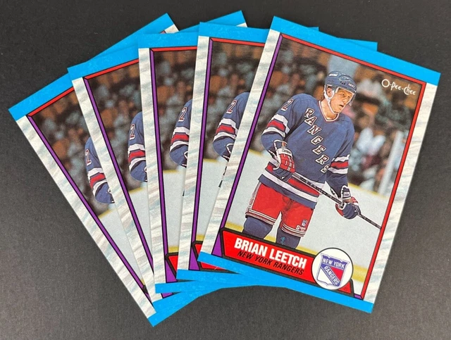 89-90 O-PEE-CHEE OPC BRIAN LEETCH #136 LOT OF 5 - rookie card - mint ...