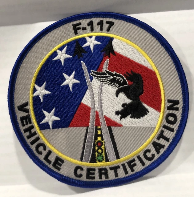 USAF F-117 STEALTH Fighter VEHICLE CERTIFICATION PATCH $10.00 - PicClick