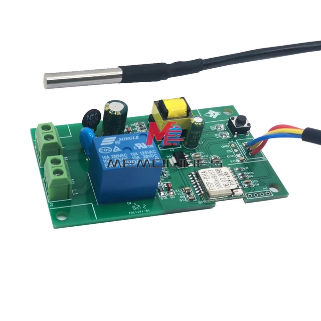 220V DS18B20 DIGITAL Temperature & Humidity Remote Module Board wifi ...