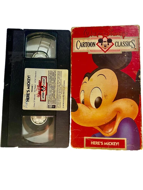 WALT DISNEY CARTOON Classics Vol 1 Here's Mickey VHS Video Tape 1991 £2 ...