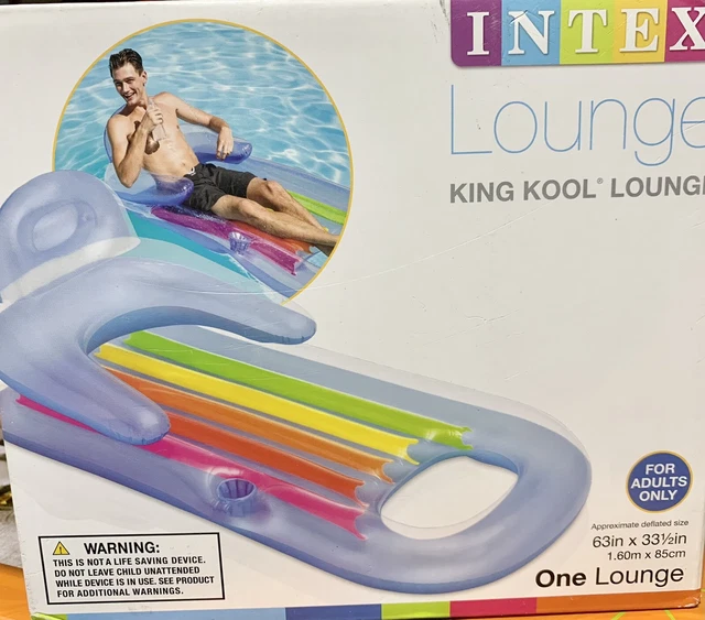 CHAISE DE PISCINE flottante Intex King Kool Lounge avec appuie-gobelet ...