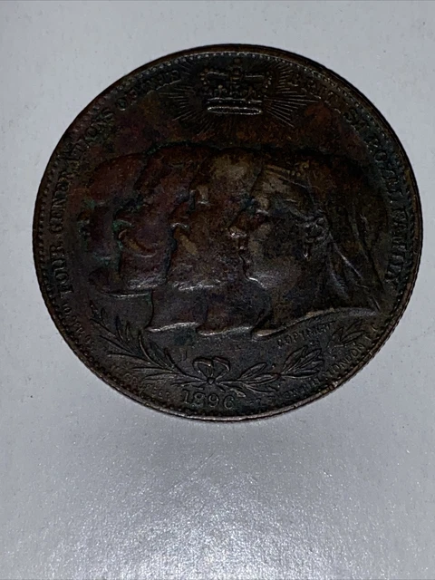 REMINGTON TYPEWRITER 1896 Four Generations Of Royal Family Token Medal ...