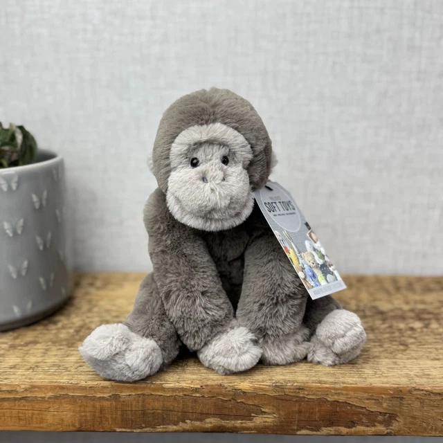 JELLYCAT SMALL GREGORY Gorilla - Super Soft Monkey Rare & Retired Soft ...