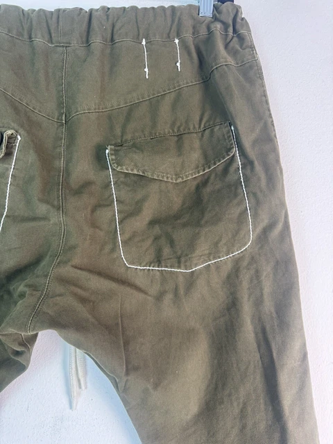 PANTALON DE JOGGER Bassike pour femme taille 2 Aus 10 vert kaki cordon ...