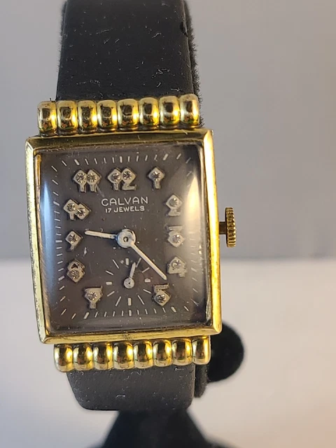 VINTAGE CALVAN ART Deco Men's Watch ,very rare collector watch ,working ...