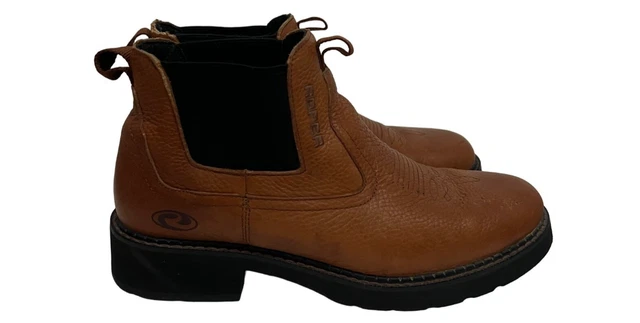 ROPER LUCAS BROWN Leather Chukka Ankle Boots Mens US 10.5 Non Slip Pull ...