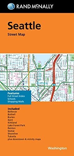 RAND MCNALLY FOLDED Map: Seattle Street Map BOOK NEUF EUR 10,88 ...