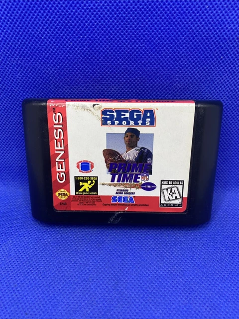 PRIME TIME NFL Starring Deion Sanders (Sega Genesis, 1995) Authentic ...