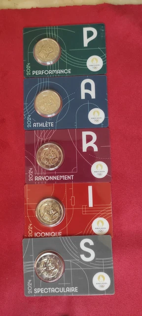 SÉRIE 2 EUROS commémoratives Jeux Olympiques Paris 2024 EUR 55,00 - PicClick FR