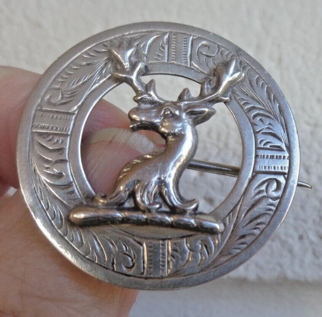 VIKTORIANISCH SCHOTTISCHE HIRSCH (Stg) Silber Brosche James Fenton H/M 1898 EUR 181,66 - PicClick DE