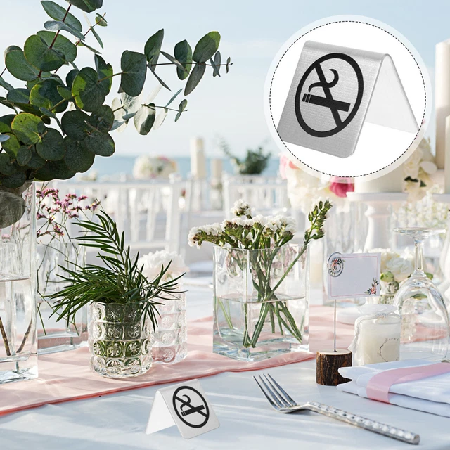 SEAT PLATE TABLE Tabletop No-smo-king Cards Warning Sign The Circle £6. ...