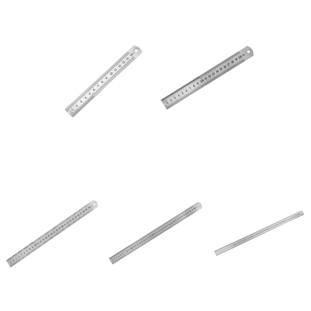 STAINLESS STEEL METAL Straight Ruler Double Sided Measuring Tool (150mm ...