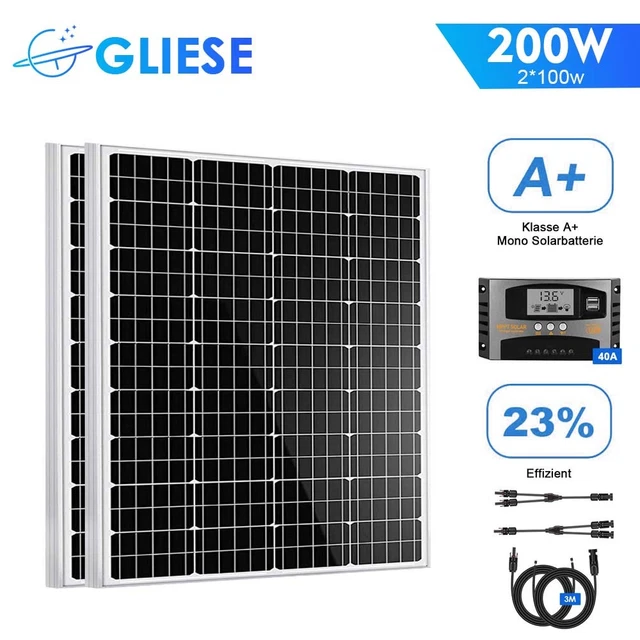 SOLARANLAGE KOMPLETTPAKET MONO Solarmodul Solar Set Inselanlage ...