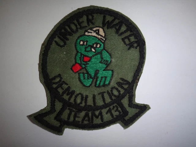 US NAVY UNDERWATER DEMOLITION TEAM UDT13 Vietnam War Hand Sewn Subdued Patch £8.77 - PicClick UK