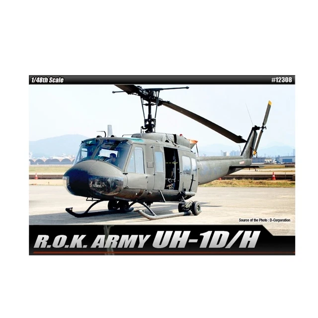ACADEMY#12308 1/48 R.O.K. ARMY Helicopter Bell UH-1D/H Huey Plastic ...