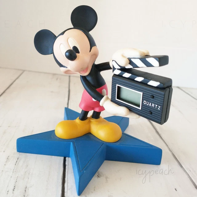DISNEY MICKEY MOUSE Take Two Vintage Clock Collectible Figurine Digital ...