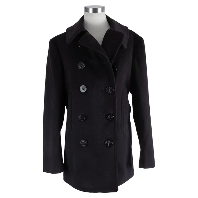 VTG U.S. NAVY Wool Peacoat Military Naval Clothing Factory Sz 38 Double ...