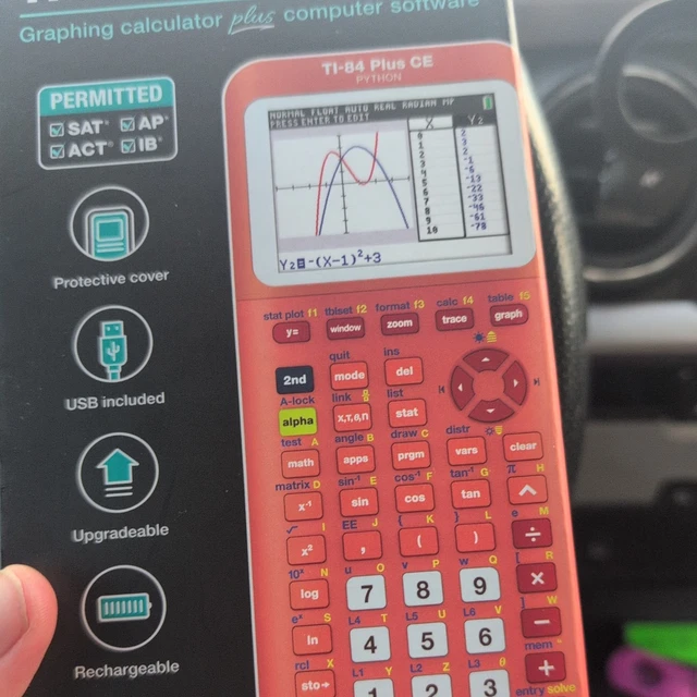 TEXAS INSTRUMENTS TI-84 Plus CE Python PEACH Graphing Calculator NEW ...