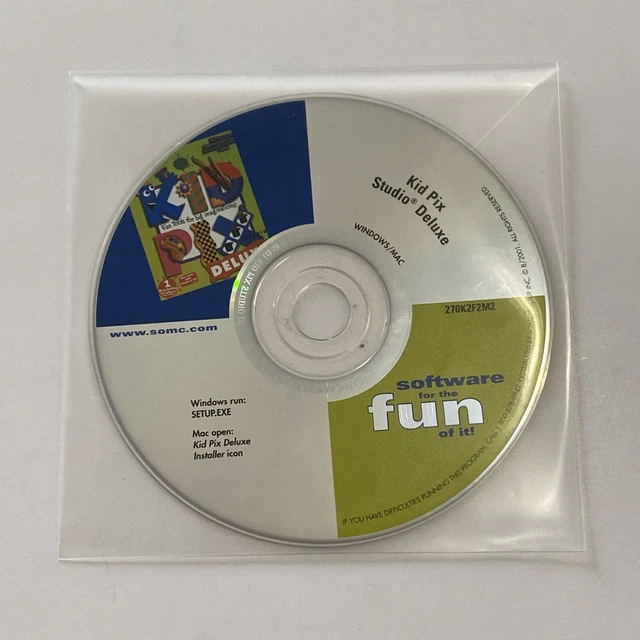 KID PIX STUDIO Deluxe (Win/Mac PC CD-ROM, 2001) Disc Only! $5.00 - PicClick